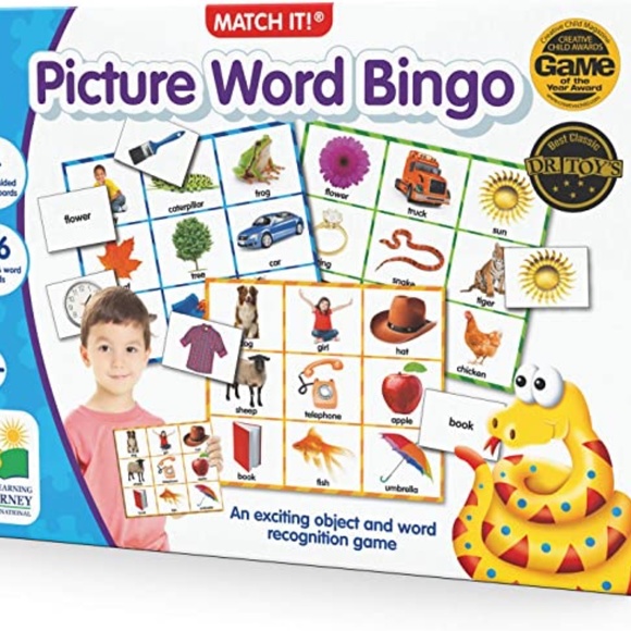 Toys | The Learning Journey Match It Bingo Picture Word Reading Game ...